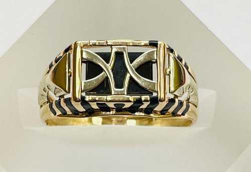 Мужское золотое кольцо 585* с агатами (юж41)