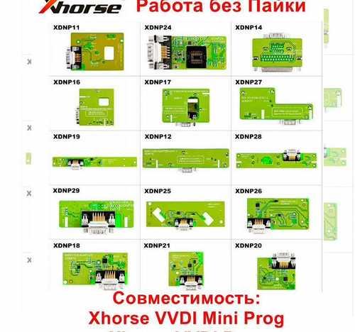 Адаптеры Xhorse для vvdi Prog, Key Tool Plus, Mini