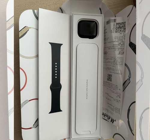 Часы apple watch 7 45 mm midnight sport band