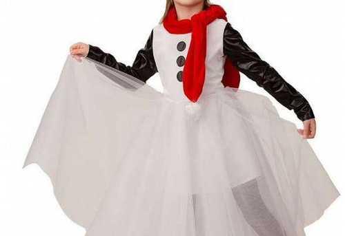 Карнавальный костюм снеговика-девочки