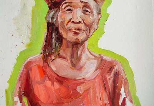 Картина маслом " Балийская женщина"