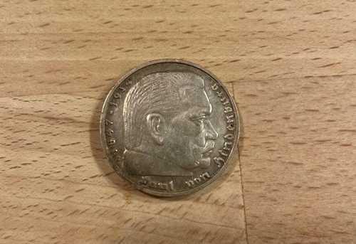 Германия 1935 г монета 5 марок