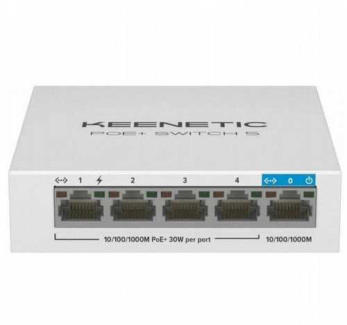 Коммутатор Keenetic PoE+ Switch 5 (KN-4610) White