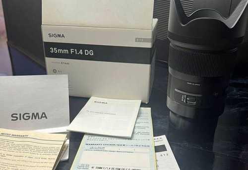Sigma 35mm 1.4 art DG L mount