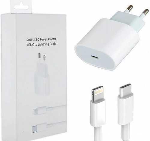 Apple 20W адаптер   кабель USB-C to Lightning