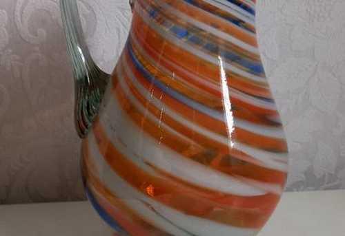 Кувшин/ваза цветное стекло