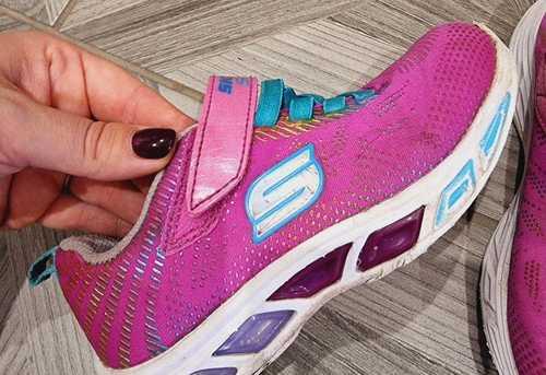 Кроссовки детские skechers светящиеся