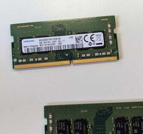 Память DDR4 Samsung 8 GB (sodimm, 2400 MHz)