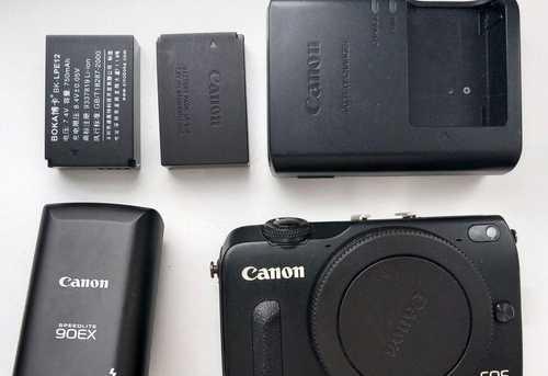 Комплект Canon EOS M2 + 18-55mm + 22mm + вспышка