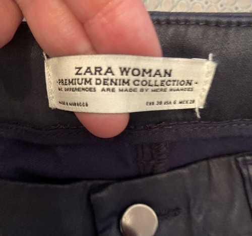 Кожаные штаны Zara размер 44