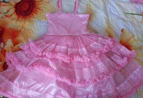 Платье для девочки 110-116 нарядное с накидкой