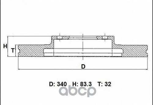 Диск торм. пер. toyota land cruiser J200 A6F153