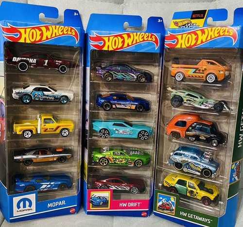 Hot wheels 5 pack Mopar, HW Drift, HW Getaways