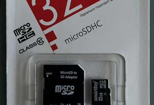 Карта памяти microsdhc32 gb новая