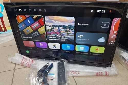 Новый Smart TV 61см, Android, Голосов.упр.Гарантия