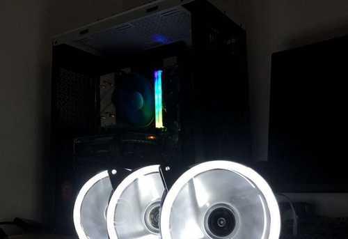 Вентилятор для пк с RGB (белый свет) 3шт 120мм