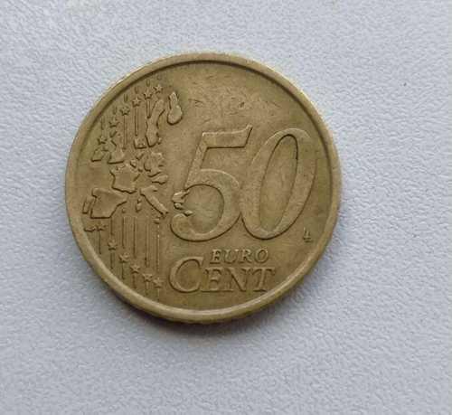 Монета 50 евро цент