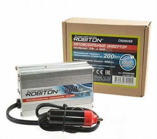 Инвертор 12V-220V robiton CN200USB 200W