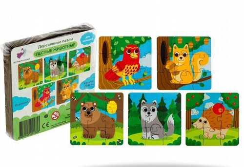 Деревянные пазлы для малышей/Лесные животные