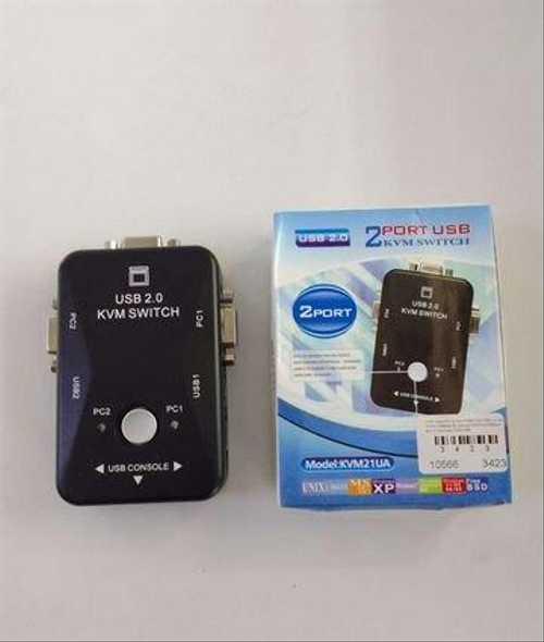 KVM переключатель KVM21UA USB, входы VGA+USB