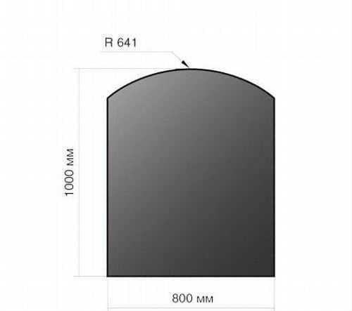 Предтопочный лист для печи 1000х800х2 R 641