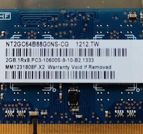 Оперативная память DDR3 Nanya NT2GC64B88B0NS-CG