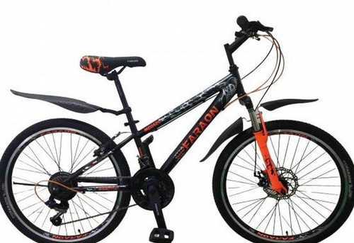 Велосипед 24д. Faraon, 2420-7, чёрно-оранжевый