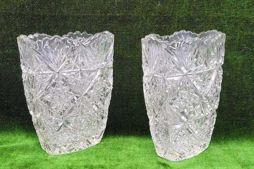 Старинная ваза салфетница хрусталь стекло
