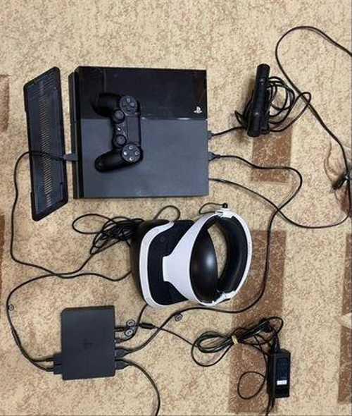 PlayStation 4 с VR комплектом + 2 игры