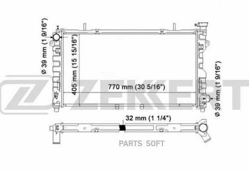 Радиатор охлаждения Крайслер Вояджер IV 00
