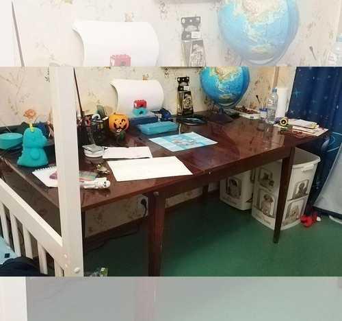 Стол советский лакированный раскладной