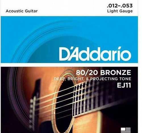 D'Addario 12-53 EJ Acoustic Guitar Bron. (Новый)