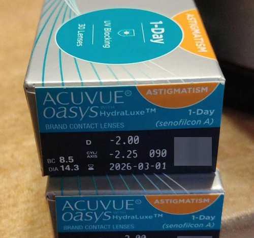 Линзы acuvue oasys astigmatism