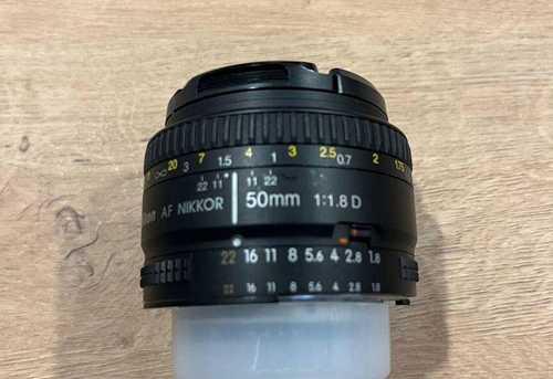 Объектив Nikon 50mm F1:1.8D AF nikkor