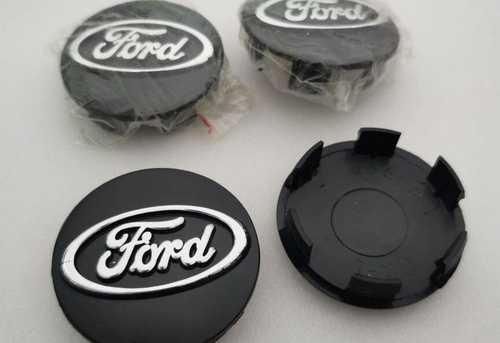 4шт Ford 56/52мм колпаки для литых дисков, черные