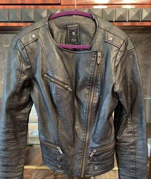 Кожаная куртка косуха guess. Эко кожа