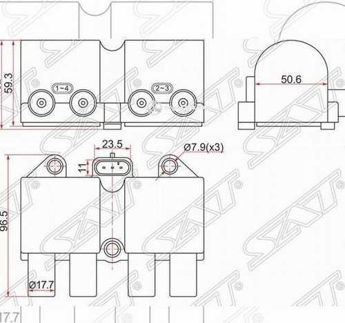 Катушка зажигания Chevrolet Aveo 06- Captiva 06- Cruze Lacetti T18 05- Daewoo Matiz 05- Lanos 97- ST