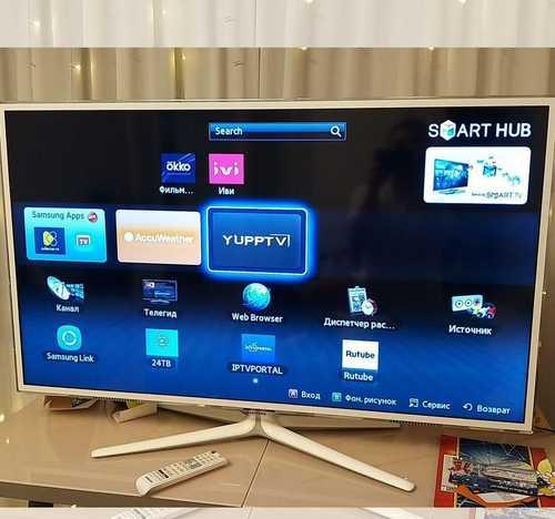 SmartTV WiFi, Samsung 48" (119 см) VA USB DVB-T2