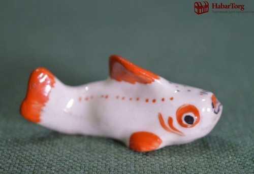 Статуэтка, фигурка фарфоровая "Рыба, рыбка". Миниа