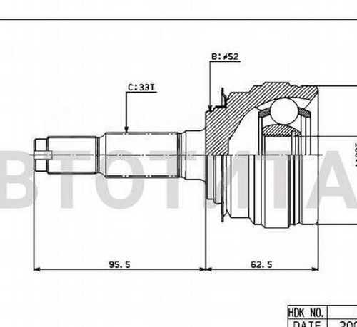 Шрус внешний ABS DW-006A47