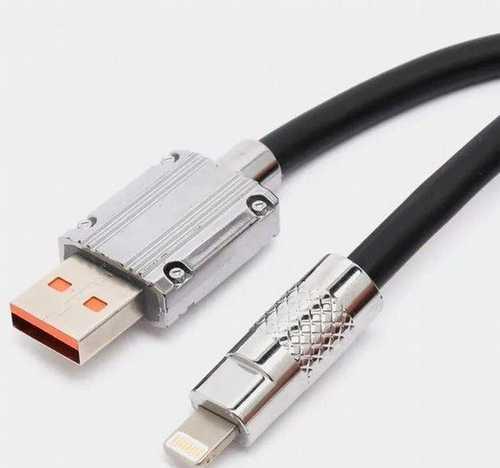 Кабель для зарядки айфона черный USB-Lightning 1 м