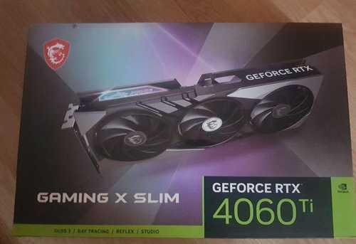 Видеокарта msi gefors rtx4060ti 16gb gaming x slim