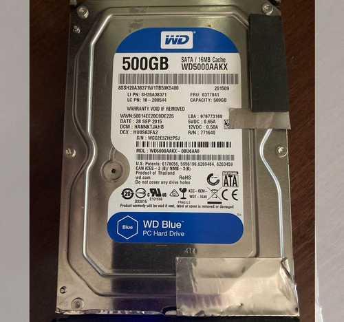 Жесткий диск 3.5 wd blue 500gb wd5000aakx