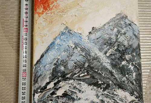 Картина маслом на холсте пейзаж горы