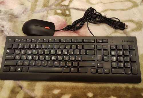 Клавиатура и мышь проводные Lenovo оригинал