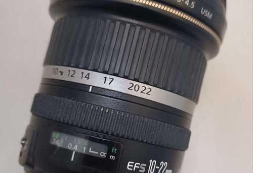 Объектив Canon EF-S 10-22mm F 3,5-4,5 USM б/у