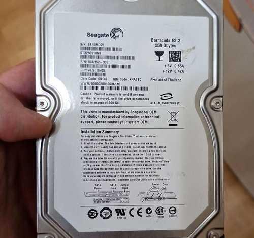 Жесткий диск Seagate barracuda 250 Gb SATA