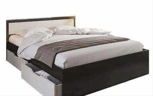 Кровать двухспальная с ящиками Гармония 1.4 венге