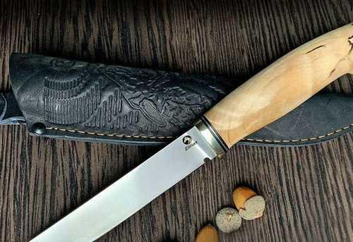 Нож "Сокол-2", сталь elmax, рукоять карельская бер