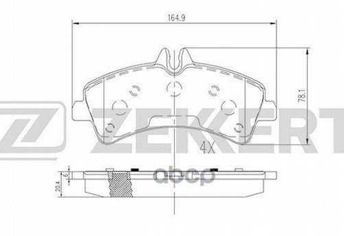 Колодки торм. диск. задн. MB Sprinter 4 6-t (90